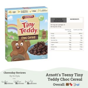 Arnott’s Teeny Tiny Teddy Choc Cereal | Chewsday Reviews