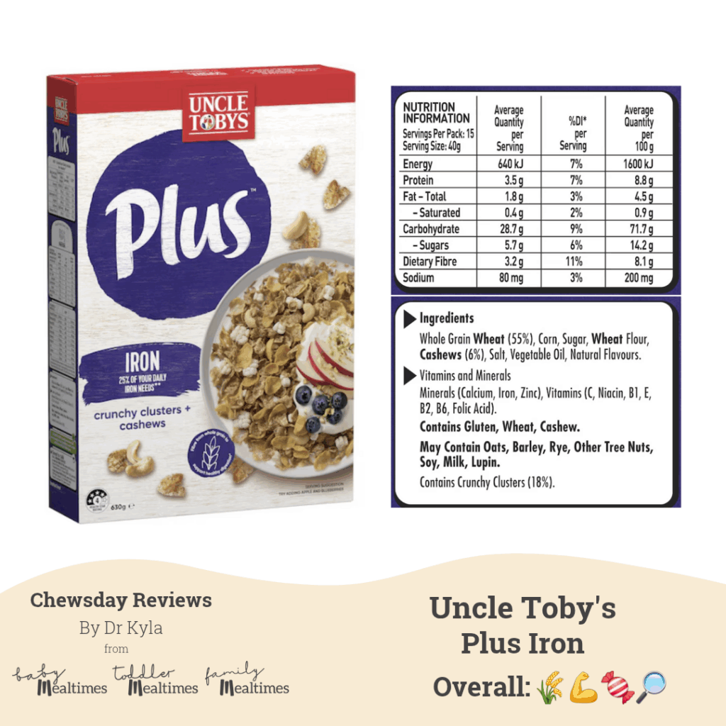 Uncle Toby's Plus Iron | Chewsday Reviews
