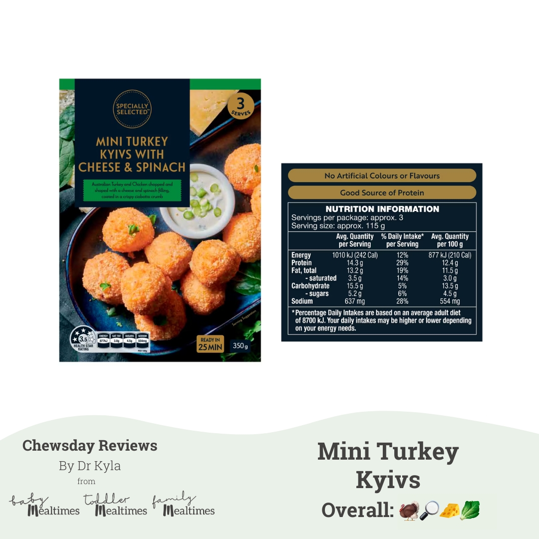 Mini Turkey Kyivs with Cheese & Spinach | Chewsday Reviews